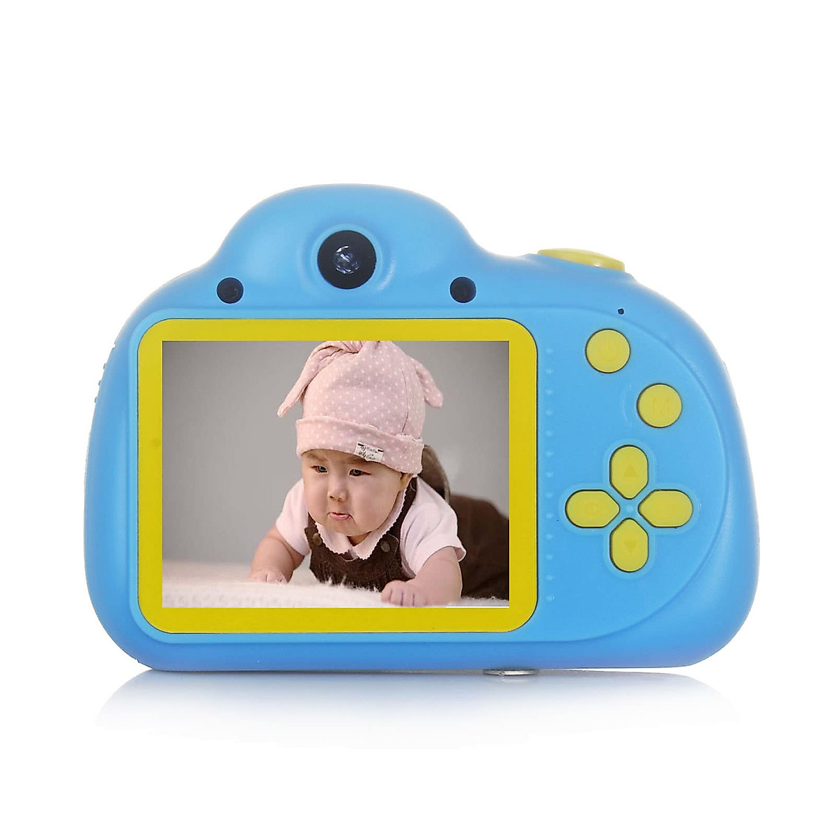 Upgrade Kids Camera, 1080P 2.4 Inch Cartoon Camera for Boys Girls, Mini Portable Camera with 32GB SD Card, Gifts for Christmas Birthday(Blue)