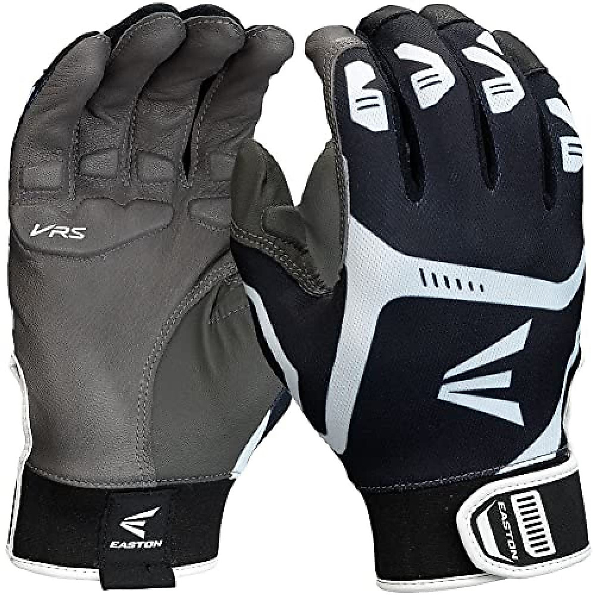 EASTON GAMETIME Batting Gloves | Baseball Softball | Adult Large | White/Grey