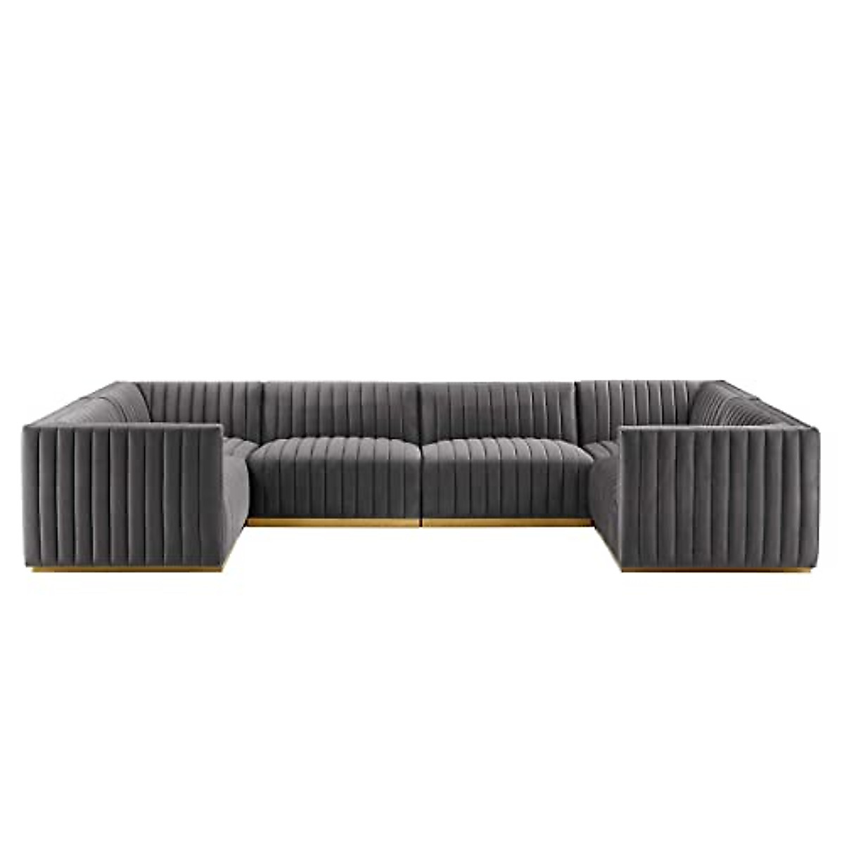 Modway Conjure Sectional, Gold Gray