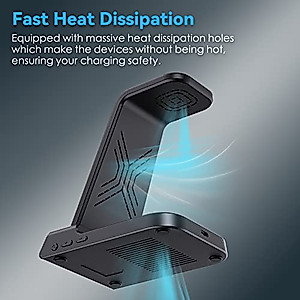 doeboe Wireless Charger, 3 in 1 Charging Station for Multiple Devices Apple with Digital Clock for iPhone 14/13/11/12/Pro Max/XR/AirP od Pro/3/2, Charger Dock for Apple Watch Series 8 7 SE 6 5 4 3 2 1
