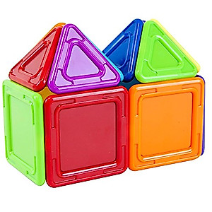 Magformers Rainbow Opaque Solid Set (14-pieces) Basic Magnetic Building Blocks, Educational Magnetic Tiles Kit , Magnetic Construction STEM Set
