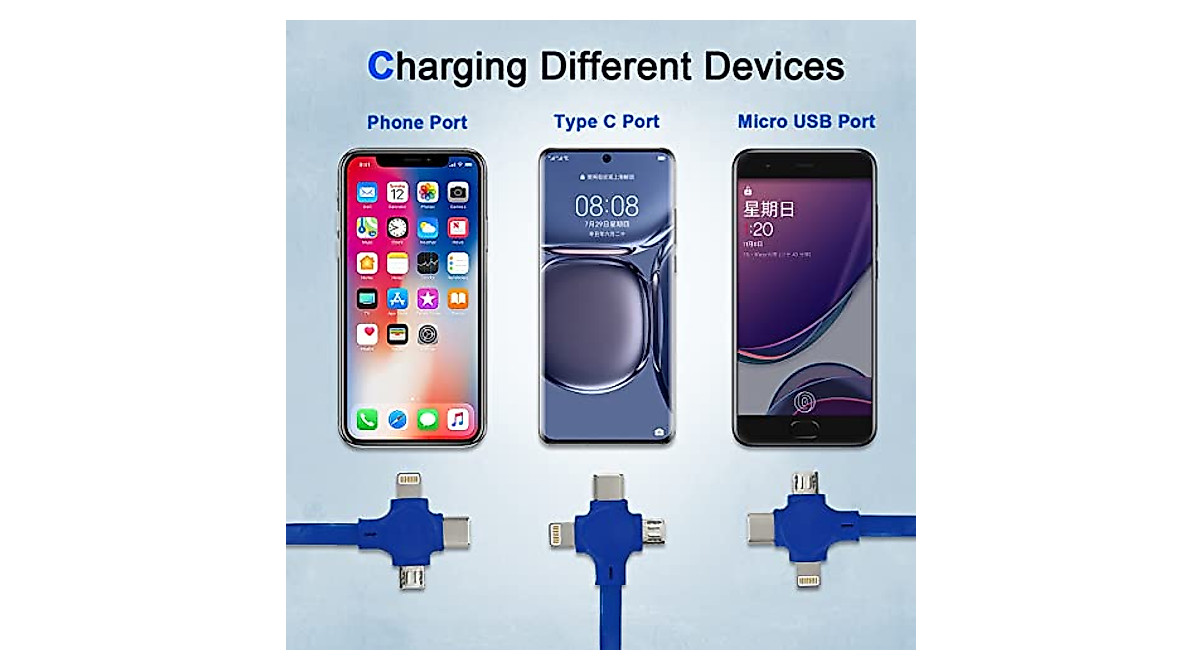 3 in 1 Multi Retractable Charging Cable - Fast & Convenient