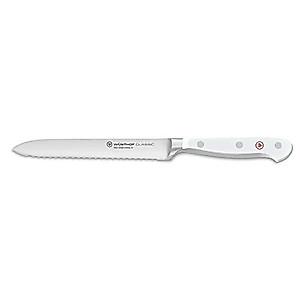 Wüsthof Classic White 5" Serrated Utility Knife