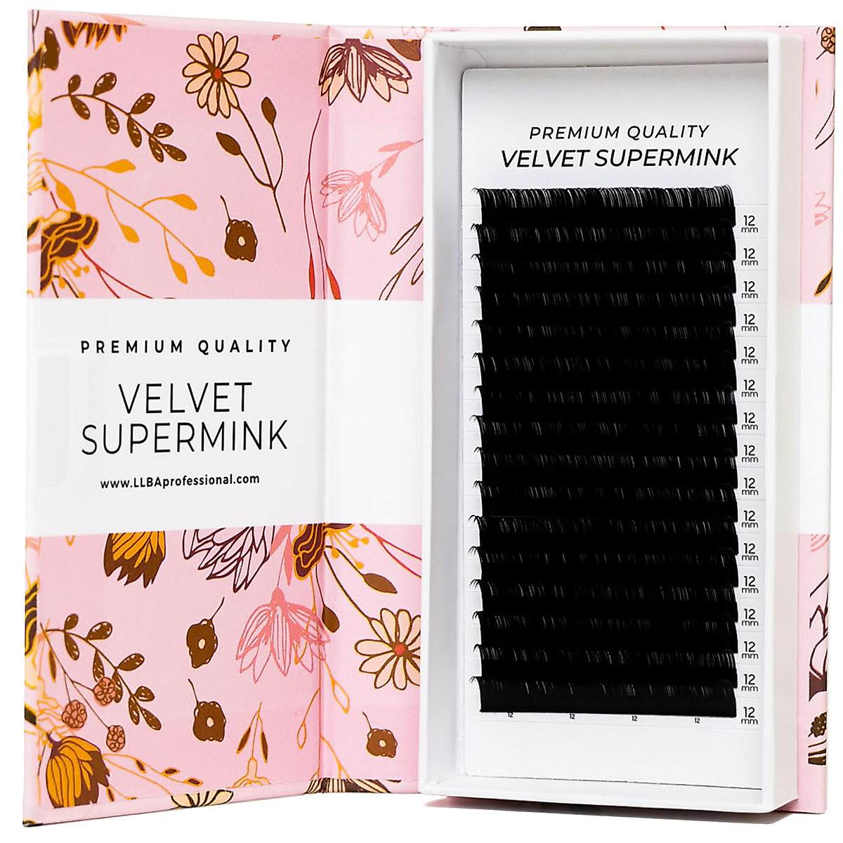 LLBA Super Mink Eyelashes Extensions - Multi Selections from 0.03 to 0.2, C CC D Curl, 7-15 mm Length Mixed Tray Silk Eyelashes, Individual Eyelash Extensions (0.03 D, 7-15mm)