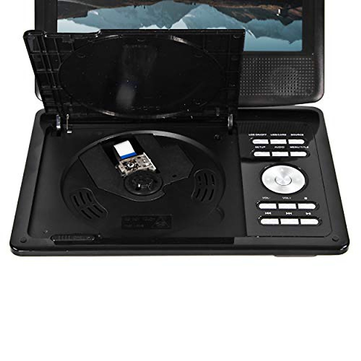 Magnavox MTFT713-BK Portable 9 Inch TFT Swivel Screen DVD/CD Player in Black