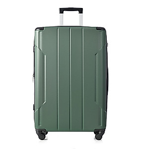 Merax 20 Inch Carry On Luggage with Wheels Aluminum Alloy Corner Hard Shell Suitcase TSA Luggage Suitcases for Travel Woman Men(Green)