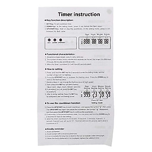 Dsxnklnd 999 Days Countdown Clock LCD Digital Screen Kitchen Timer Event Reminder for Wedding Retirement Lab Kitchen