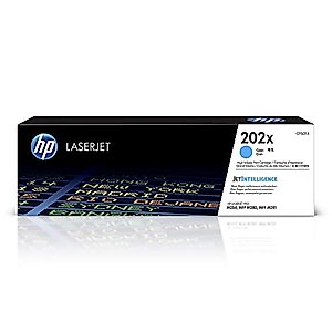 HP 202X Cyan High-yield Toner Cartridge | Works with HP Color LaserJet Pro M254, HP Color LaserJet Pro MFP M281 Series | CF501X