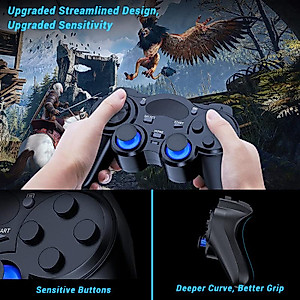 PC Game Controller Wireless USB, Steam Controller for PC, Wireless Controller PC, Gamepad for PC Windows/Laptop/Android/PS3, PC Gamepads Standard Controllers, PC Gaming Controller Wireless