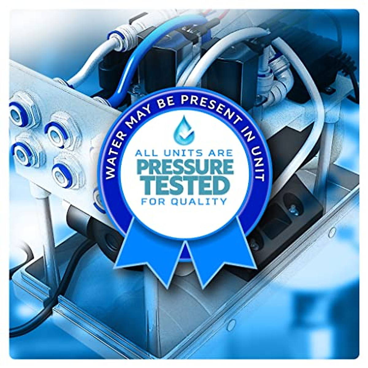 AQUATICLIFE Smart Buddie Booster Pump for 50-100 GPD Reverse Osmosis Water Filter Systems RO/DI Units, White, 12 Piece Set (540292)