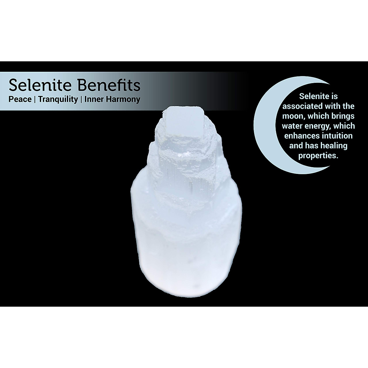 Selenite Crystal Tower for Reiki, Healing, and Energy Charging | Made in Morocco | Selenite Iceberg Charging Towers Crystal Skyscraper (2 Inch)