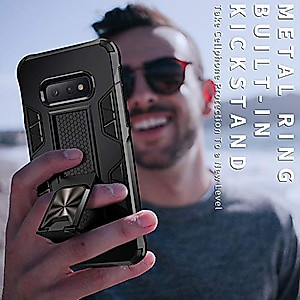 Samsung Galaxy Note 8 Case Military Grade Built-in Kickstand Case with Stand Holder Armor Heavy Duty Shockproof Cover Protective Case for Samsung Galaxy Note 8 Phone Case (Black)