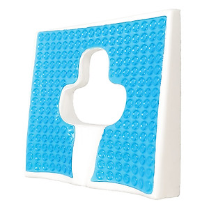 Anti Bedsore Pad, Triangular Slope Design Bedridden Patient Cushion T Shaped Opening 45x38x7cm Size Fiber Material for Wheelchair Stool