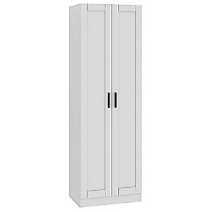 Panana Wooden Storage Cabinet, Collection Food Pantry Cabinet Narrow Cabinet with 2 Doors