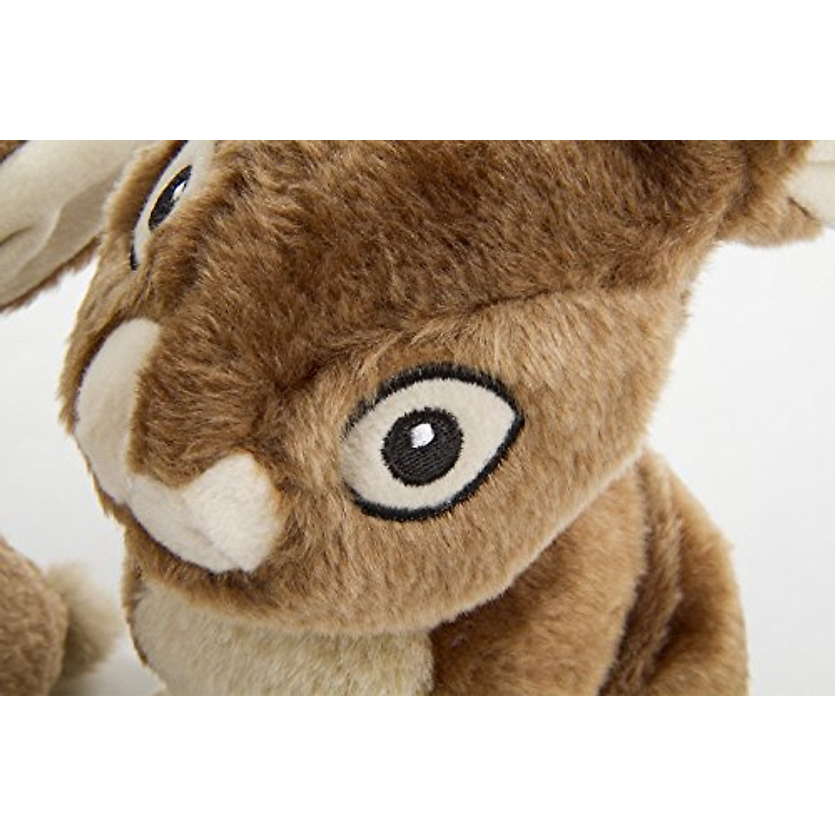 goDog Wildlife Rabbit Squeaky Plush Dog Toy, Chew Guard Technology - Brown, Large