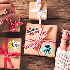 Bow Utifully Handmade Stickers,Thank You Stickers,Handmade Stickers,Small Shop Stickers,Envelopes Stickers for Small Business, Online Retailers,Handmade Goods,500 Labels Per Roll