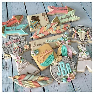 Boho Bohemian Southwest Inca Aztec Frame Plaque 4.5 Inch Cookie Cutter from The Cookie Cutter Shop – Tin Plated Steel Cookie Cutter – Made in the USA