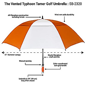 STROMBERGBRAND UMBRELLAS Windproof Waterproof Golf Umbrella PGA Professional Quality Golf Umbrella Ultimate Portable Golfers Golf Umbrella for Men and Women