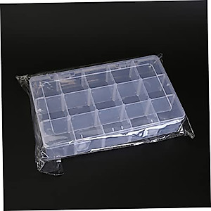 Havamoasa Jewelry Thread Box Embroidery Clear Plastic Storage Case Organizer Container with Removable Dividers-15 Grid