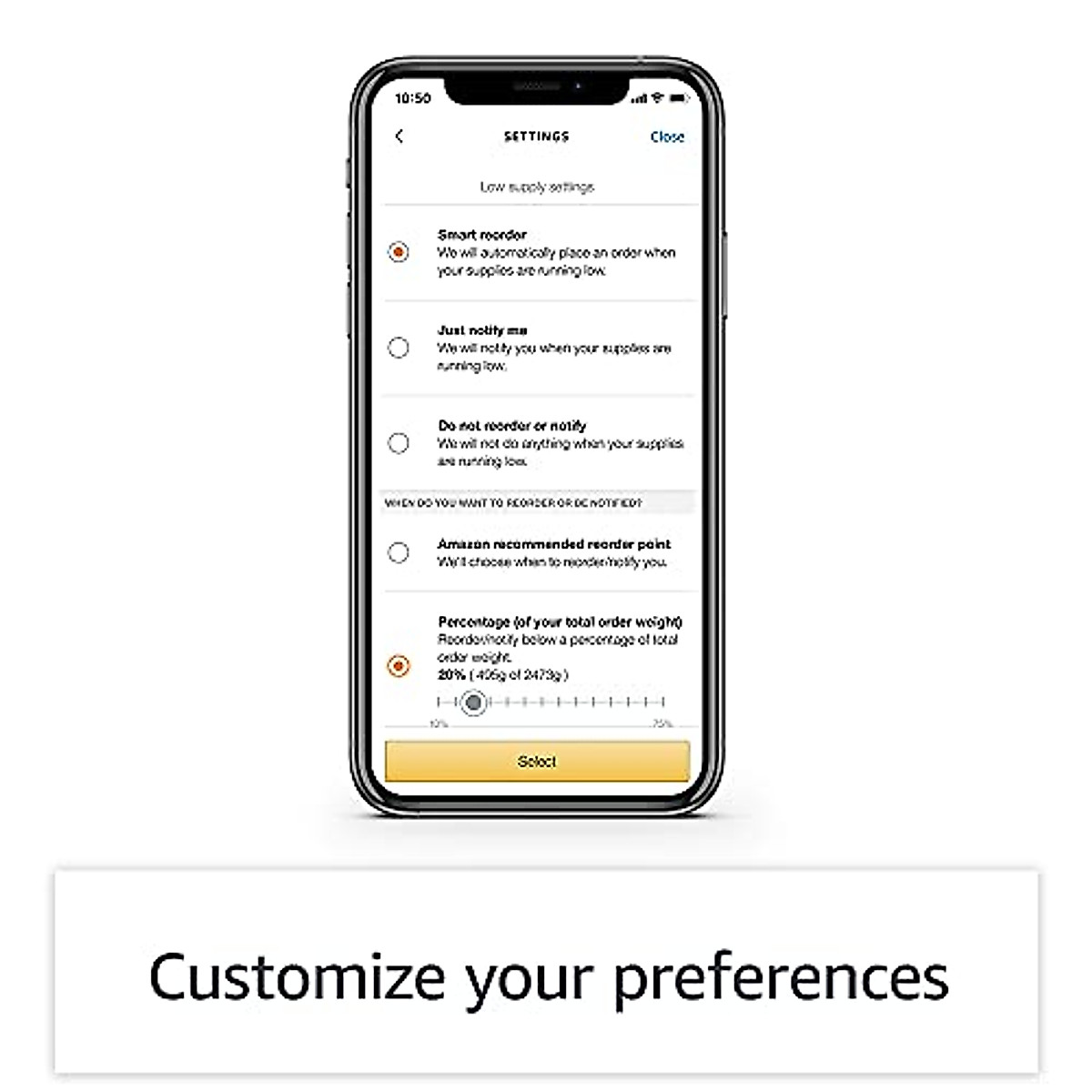 Dash Smart Shelf | Auto-replenishment scale for home and business | Small
