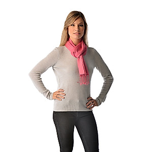 Cashmere Boutique Women Pashmina Scarf for Daily Wear, Wedding, Evening Party, and Winter Warm - 70% Cashmere and 30% Silk - Purple, 12" x 60"