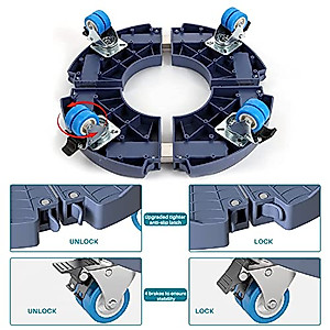 Senwow Plant Stand with Wheels, 15-22 Inch Adjustable Plant Caddy with Wheels Indoor Outdoor, Large Plant Cart Dolly with Casters for Flower Pot Garden Pot Mover