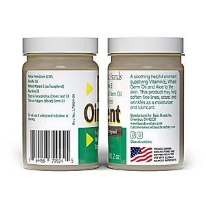 Basic Brands - Vitamin E Ointment - 2 OZ - Moisture Enhancing - Can Help Reduce Appearance of Scars, Stretch Marks, Fine Lines & Wrinkles - 2-Pack