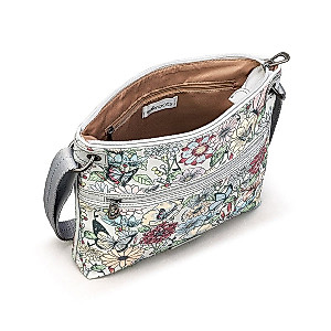 Sakroots Artist Circle Flat Crossbody, Blush In Bloom