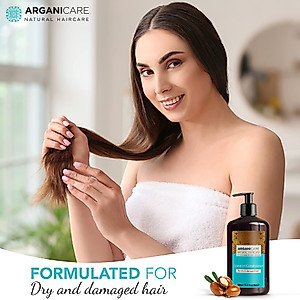 Arganicare Leave in Conditioner for Dry Damaged Hair (13.5 Oz) | Enriched with Organic Moroccan Argan Oil and Shea Butter | Enhance Curl and Extra shine | Moisturizing Leave in hair conditioner