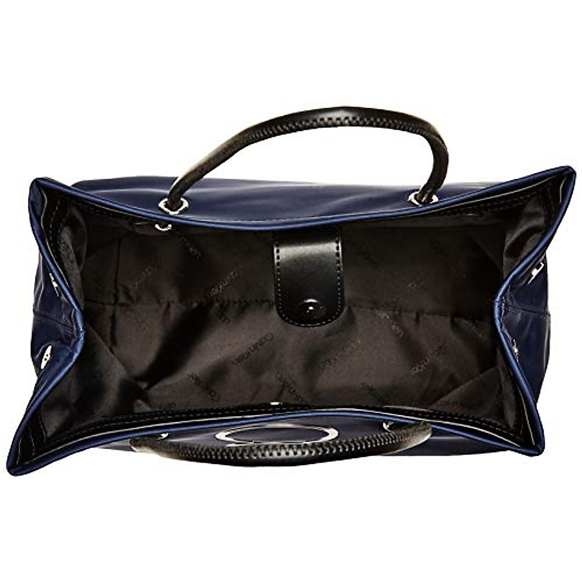 Calvin Klein Mallory Nylon North/South Vertical Branding Tote, Navy