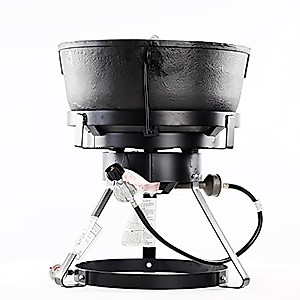 King Kooker 1740 17-1/2-Inch Outdoor Cooker with 10 Gallon Cast Iron Jambalaya Pot Package