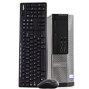 Dell OptiPlex 7020 Small Form Space Saving PC Desktop Computer, Intel i5-4590 3.3GHz, 8GB RAM 500GB Hard Drive, Windows 10 Pro, Wireless Keyboard & Mouse, New 16GB Flash Drive, DVD, WiFi (Renewed)