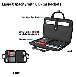 Z-MGKISS Laptop Bag, Computer Bag, Briefcase for Men, 15.6 Inch Laptop Bag Carrying Case, WaterproofTSA Messenger Shoulder Bag with Strap, Office College Laptop Bag for HP, Dell, Notebook, MacBook
