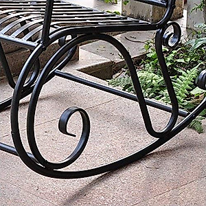 International Caravan Iron Scroll Patio Rocker