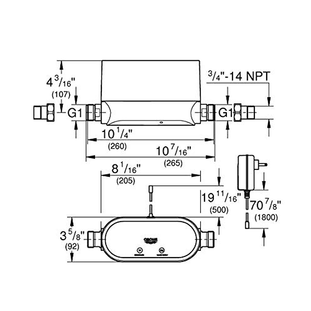 Grohe 22503LN0 Sense Guard Smart Water Controller , White