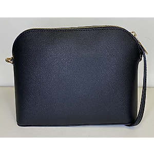 Michael Kors MICHAEL Michael Kors Jet Set Travel MD Dome XCross Crossbody bundled SM TZ Coinpouch Purse Hook (Black)