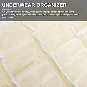 Cabilock 3pcs16 Bathroom Hanging Clear Bag Back Living Grey Mesh Shelf Bags Shoe with Pockets Organizer Over Large Sock Dormitory Room, Bedroom Grey, Home Rack Socks Tidy Bra Door: Hanger