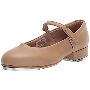 Leo Women's Rhythm TAP Dance Shoe, tan, 5 Medium US