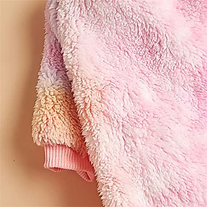 Moorfowl 2 Pack Gradient Dog Plush Sweater for Small Dogs Warm Soft Cat Fleece Pullover Sweater Winter Thickening Coat Sweatshirt Puppy Clothes for Cold Weather (Medium(Back 11.8",Chest 15.7"))