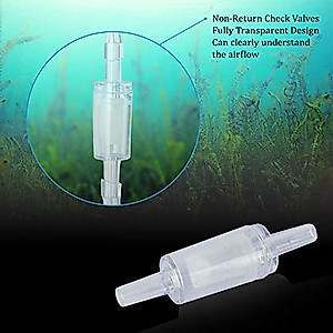 ZRDR Airline CO2 Tubing 16.4 Feet PU Aquarium CO2 Pressure Proof Tubing Trachea with Check Valves, Suction Cups, Soft and Transparent Aquarium Air Pump Accessories for Fish Tank