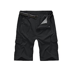 GuYongZ Men's Hiking Cargo Shorts Golf Work Casual Jogging Pants Quick Dry Outdoor with Multi Pocket Fishing Shorts for Men