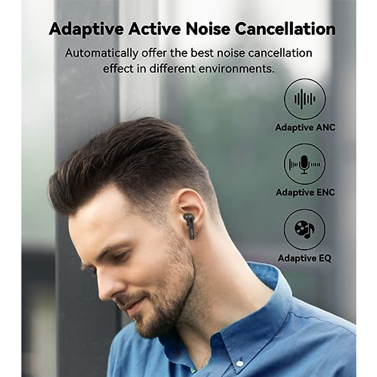 Edifier W320TN Adaptive Active Noise Cancelling Earbuds, LDAC & Hi-Res Audio Wireless, 6 Microphones AI Call Noise Cancellation, in-Ear Detection, App Control, Fast Charge, IP54, Bluetooth 5.3 - Gray