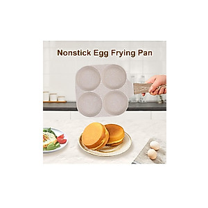 Generic BellaCucina 4-Cup Nonstick Granite Omelette Skillet, Egg Pan for Omelettes and Pancakes, Induction Compatible,Healthy Meal, Regular, BL001