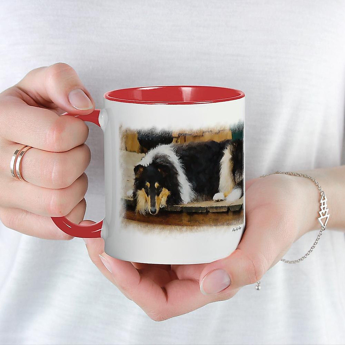 CafePress Tri Color Collie Mug Ceramic Coffee Mug, Tea Cup 11 oz