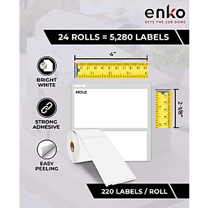 enKo (24 Rolls, 5280 Labels) Address & Shipping Labels 30323 (2-1/8 x 4") Compatible for Dymo LabelWriter
