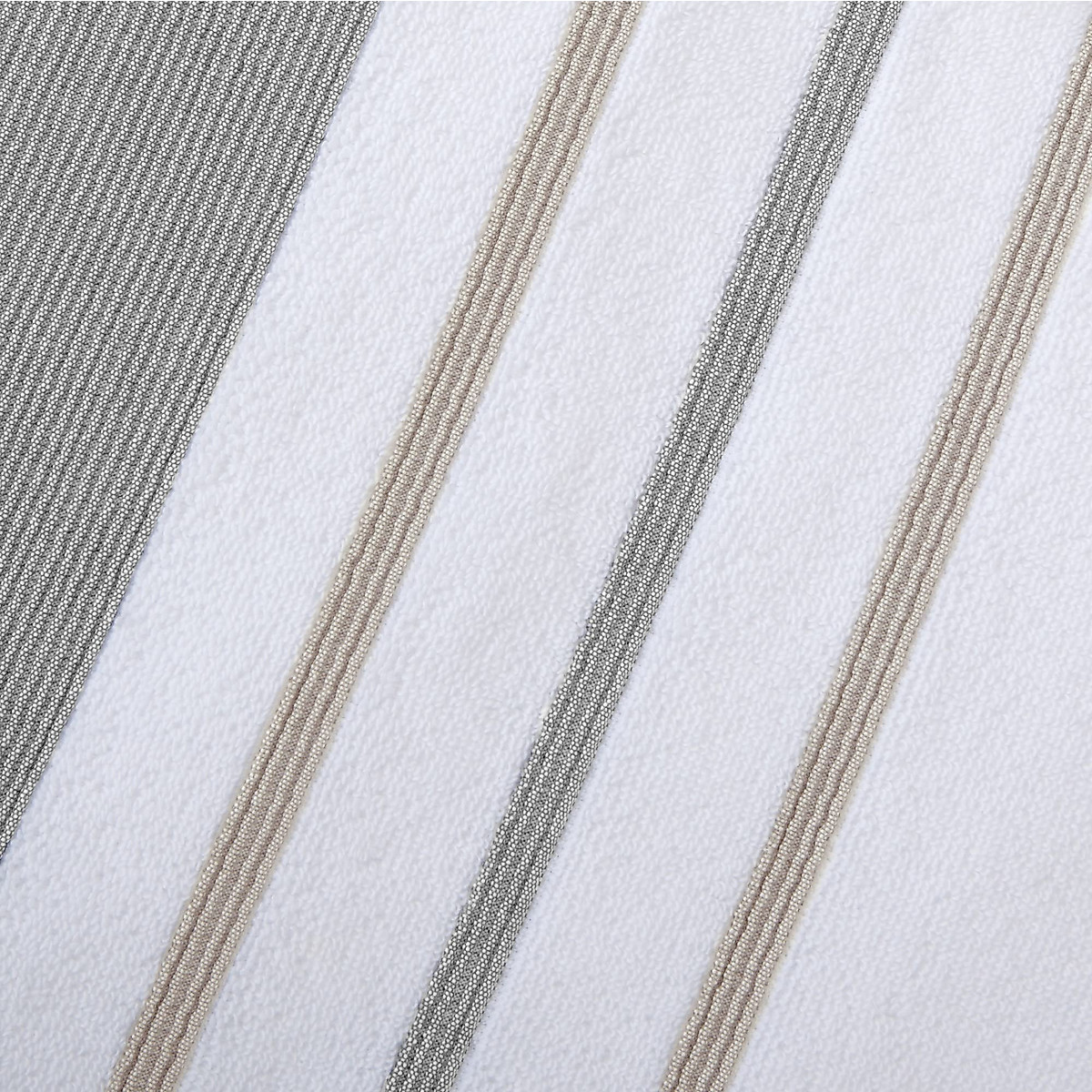 Great Bay Home, Towel, Cotton (16 x 30 inches) Oversized Decorative Luxury Hand Towels. Noelle Collection, Set of 4, Glacier Grey/Cappuccino