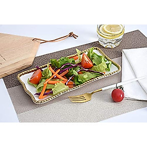 Pampa Bay Golden Salerno Small Rectangular Tray