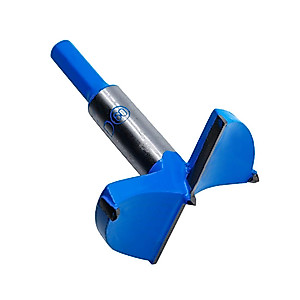 Qjaiune 2-3/8 Inch / 60mm Forstner Drill Bit, 2.375 Inch Boring Bit Cutter Tungsten Carbide Wood Hole Saw Auger Opener, Woodworking Hole Opener Hinge Hole Cutter for Wood, Plastic, Plywood