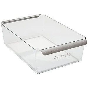 madesmart Wide Deep Bin, Light Grey