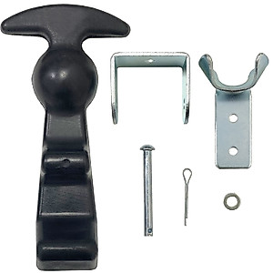 Ganlandy Elastic Rubber Hood Catch, Flexible T-Handle Hasp, Rubber Flexible Draw Latches with Brackets for Tool Box, Vehicle Engine, Hood, Golf Cart